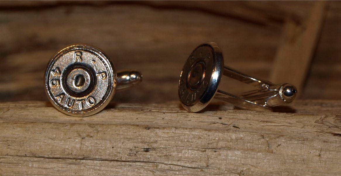 A-806 - Bullet Cuff Links with 45 Auto Bullets. Available with or ...
