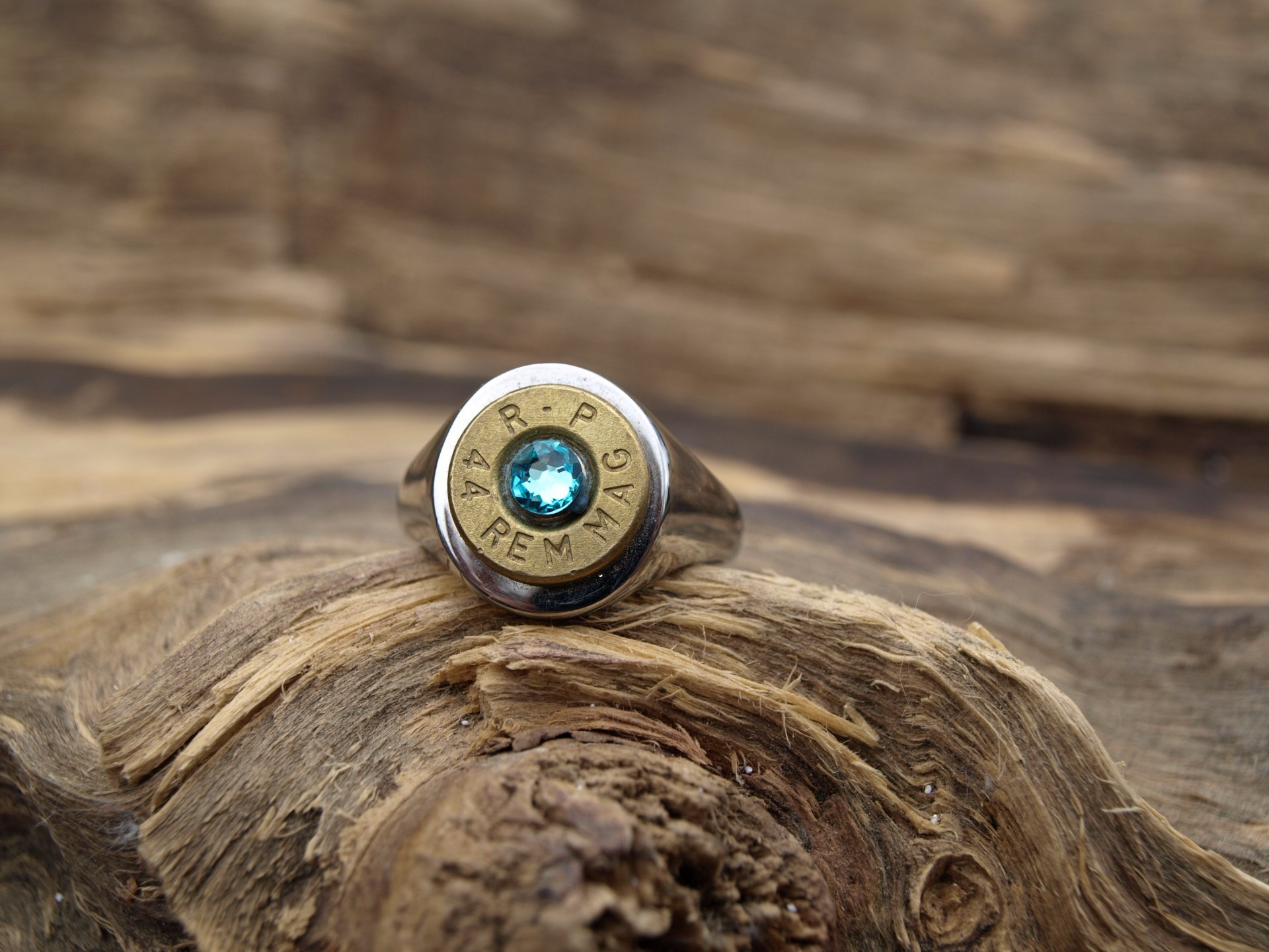 RM-108 Nickel 45 Round Bullet Ring. Stainless Steel Bullet Ring with ...