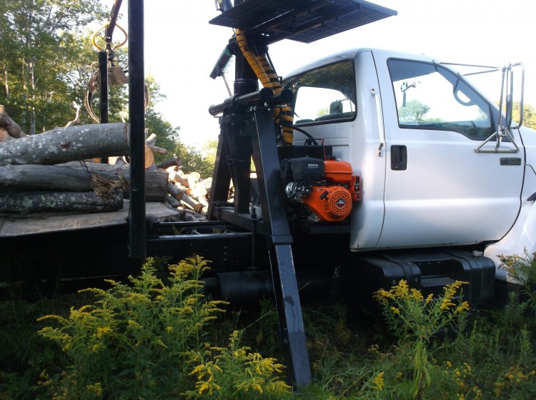 Logging Trailers with boom and grapple