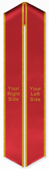 The Perfect Pageant Sash Size - Custom Pageant Sashes - Grad Stoles - Sizing Chart