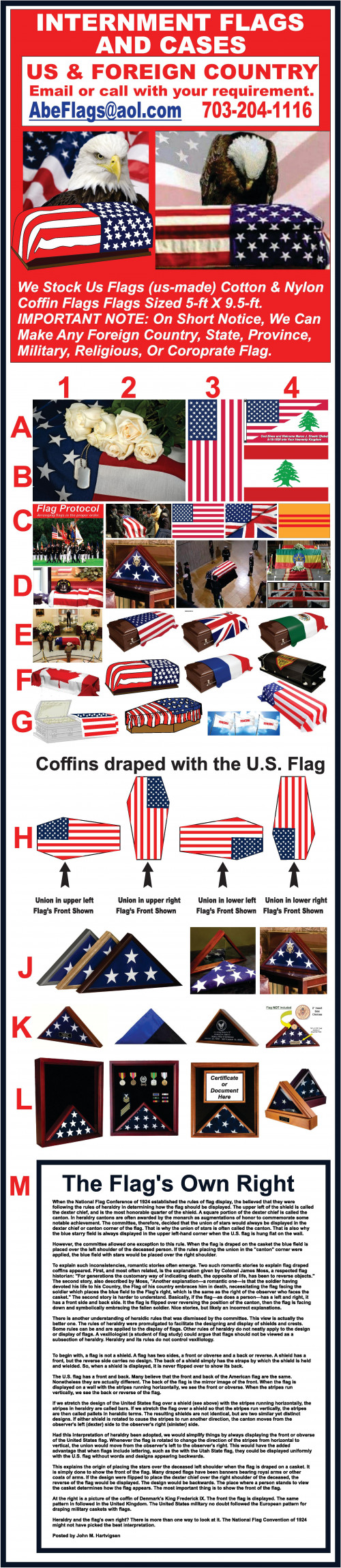 Funeral Burial Casket Flags